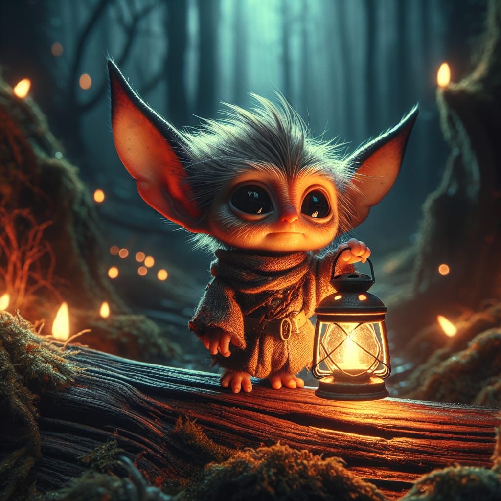Tinny - Whimsical Goblin in Enchanted Forest, in Fairytale S...