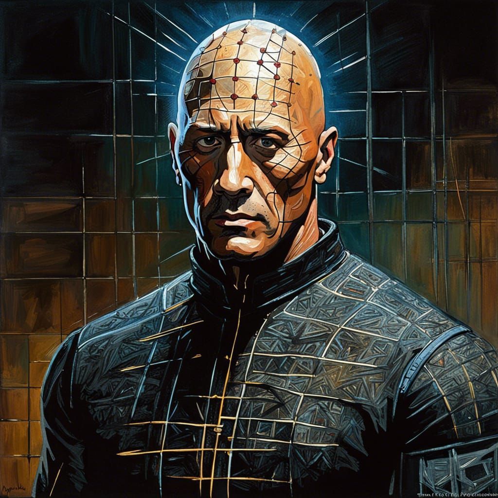 Dwayne Johnson as Pinhead from Hellraiser - AI Generated Artwork ...