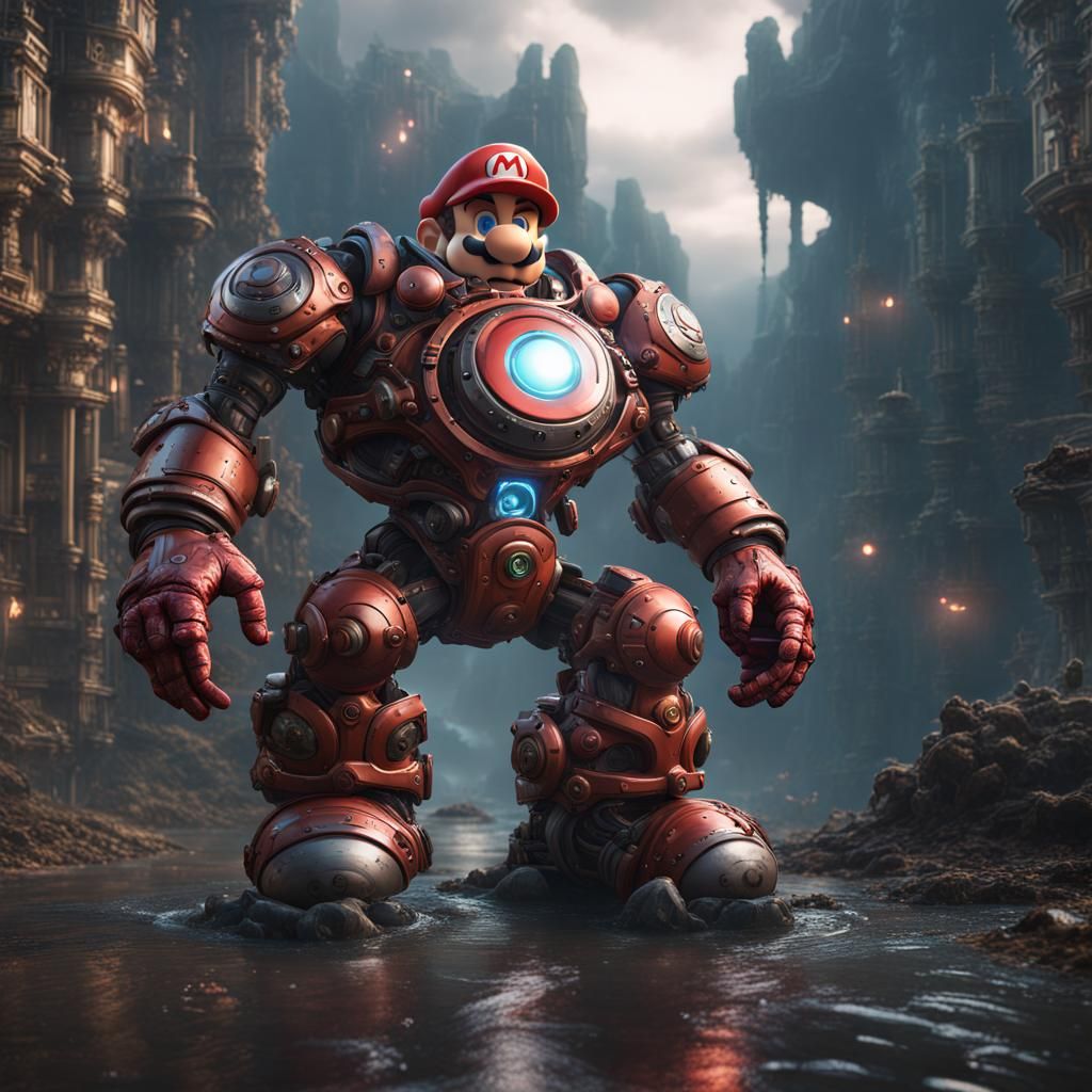 Mario Cyborg Concept - AI Generated Artwork - NightCafe Creator