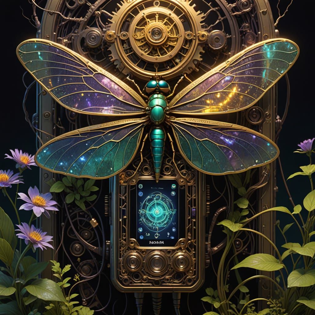 Futuristic Secret Door - Mystical Dragonfly Unveils Arcane R...
