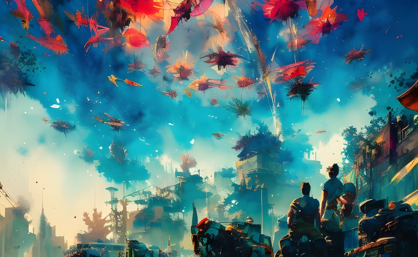 Summer Pool Party 3 - AI Generated Artwork - NightCafe Creator