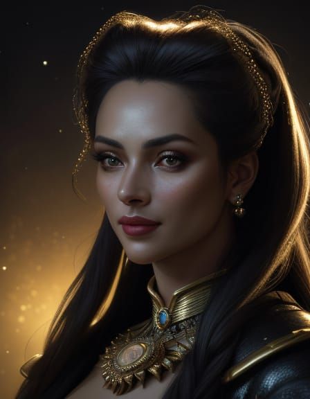 Hyper-realistic portrait of a mysterious Woman, Realistic facial ...