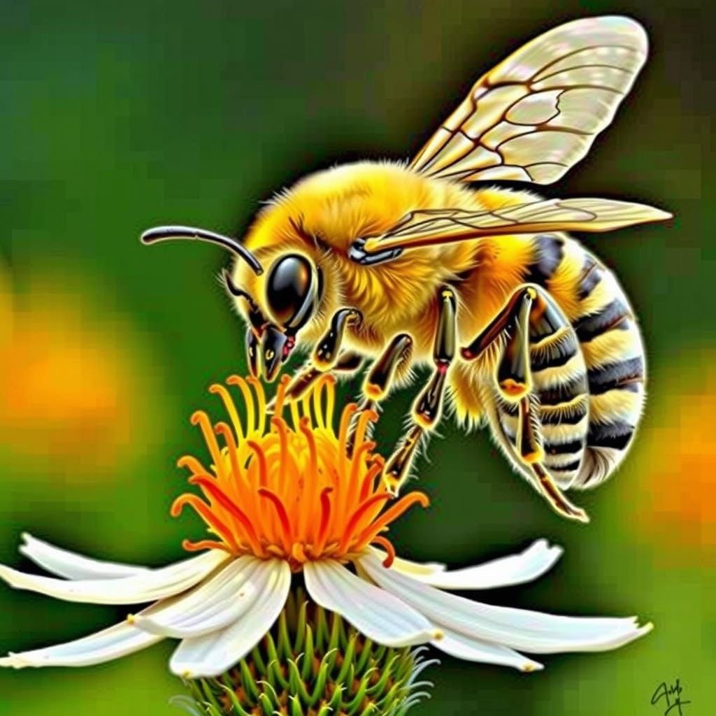 Insanely detailed hyper realistic painting of a cute, adorable and ...