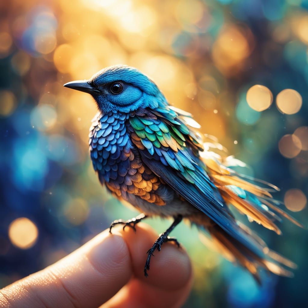 A blue scout bird - A blue scout bird