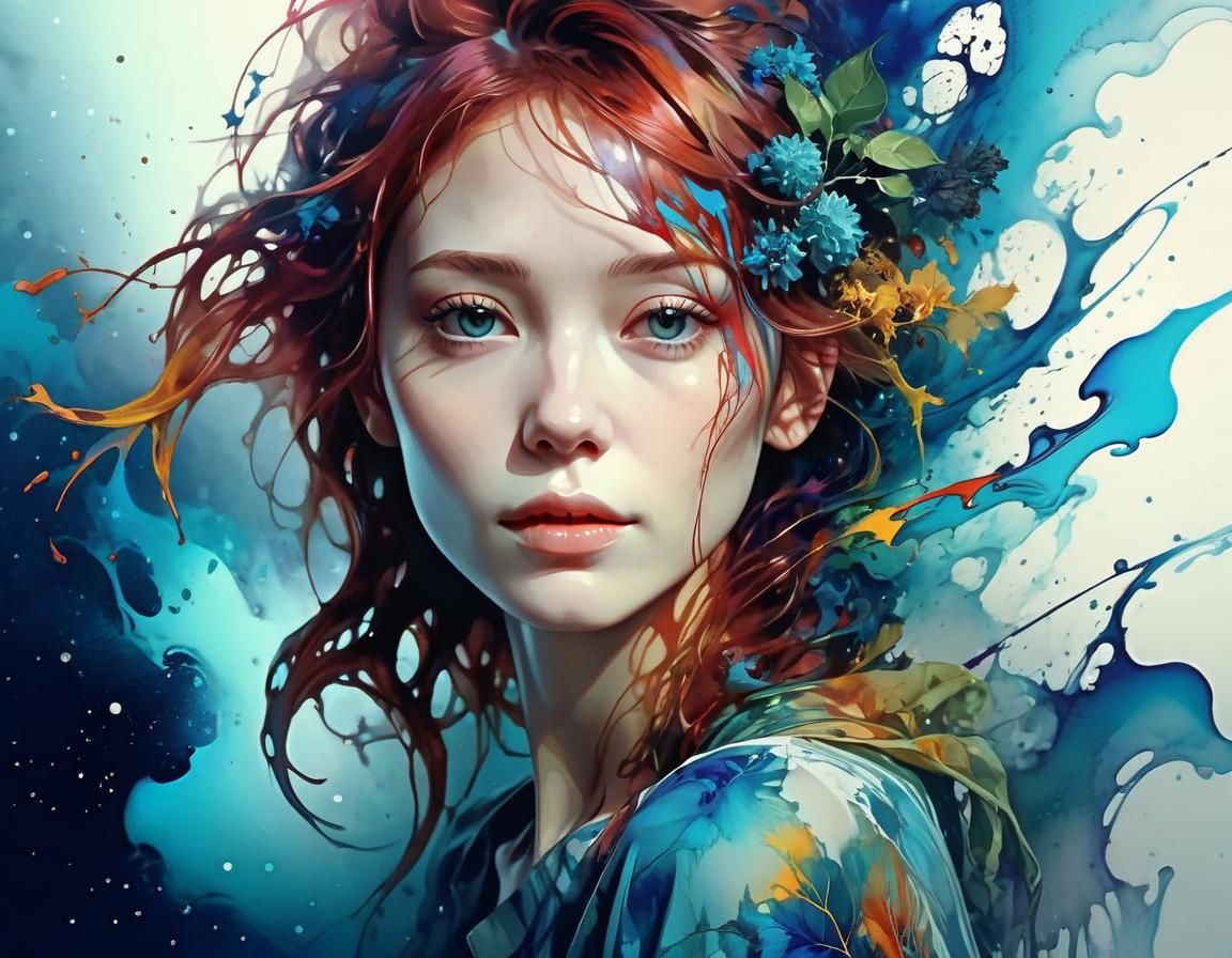 Lady of Ink - AI Generated Artwork - NightCafe Creator