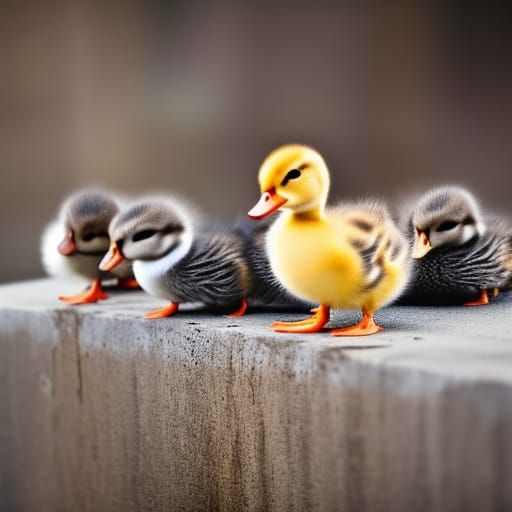 Cute baby duck with siblings Professional photography, bokeh, natural ...
