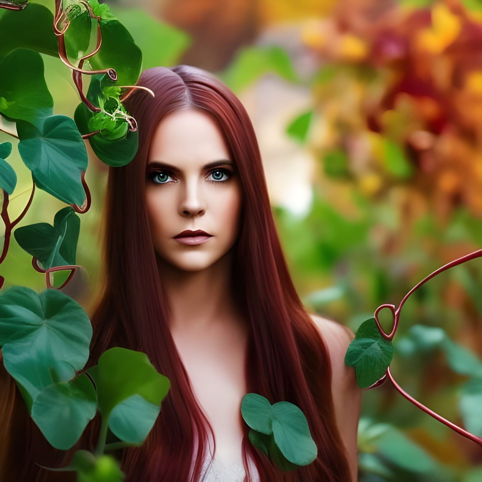 Vampire Dressed in vines - AI Generated Artwork - NightCafe Creator