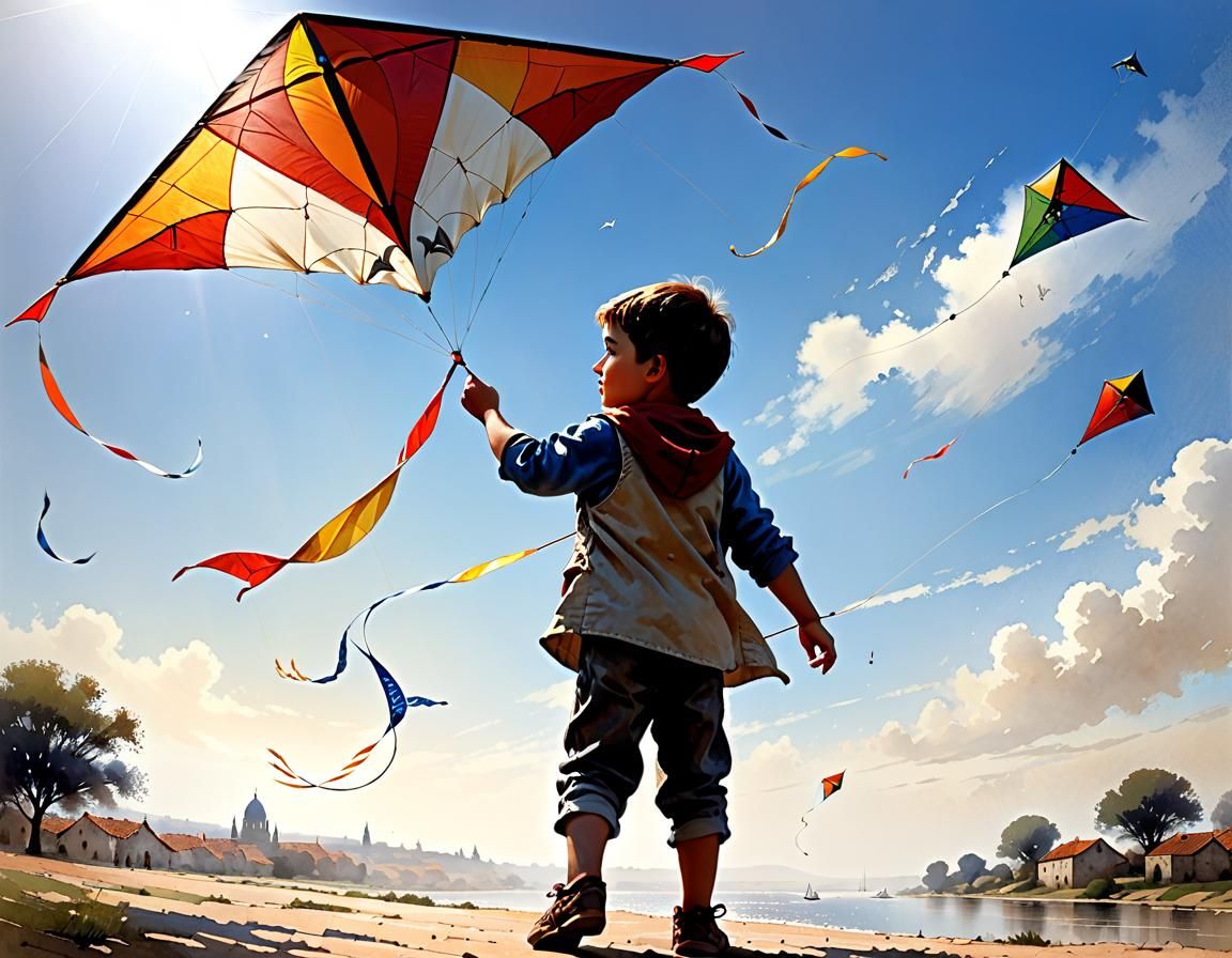 Kites - AI Generated Artwork - NightCafe Creator