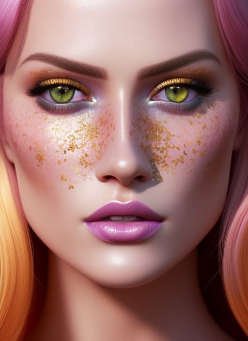 Gold freckles - AI Generated Artwork - NightCafe Creator