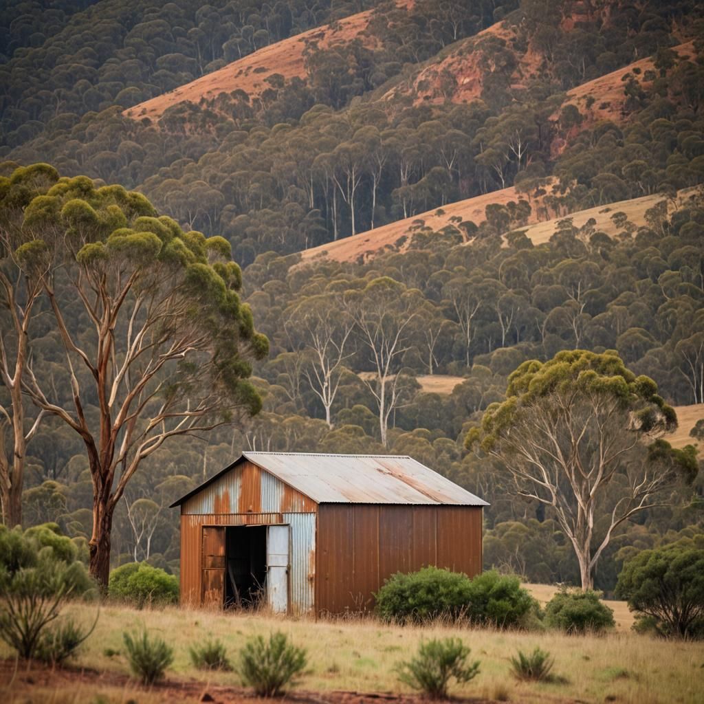 Australian Outback Shed - AI Generated Artwork - NightCafe Creator