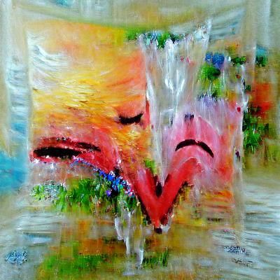You don't have to cry. artwork acrylic art abstract impressionism - AI ...