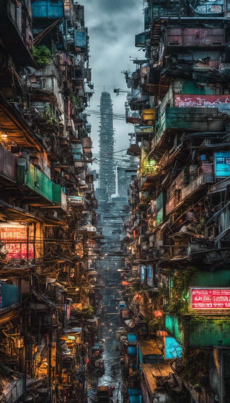 Container Slum - AI Generated Artwork - NightCafe Creator