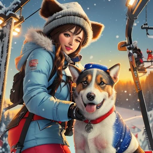 Hitting the Slopes - AI Generated Artwork - NightCafe Creator