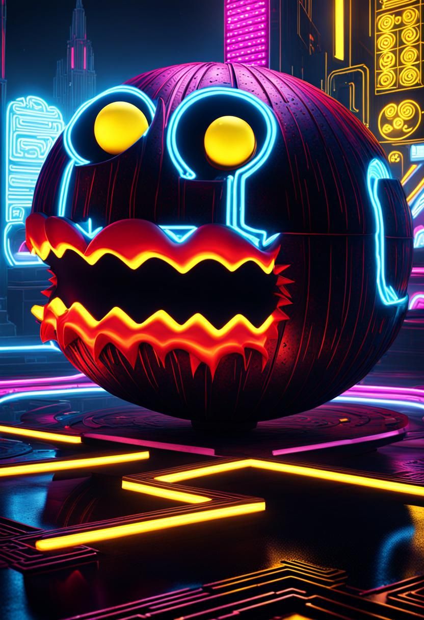 Evil Pac-Man - AI Generated Artwork - NightCafe Creator