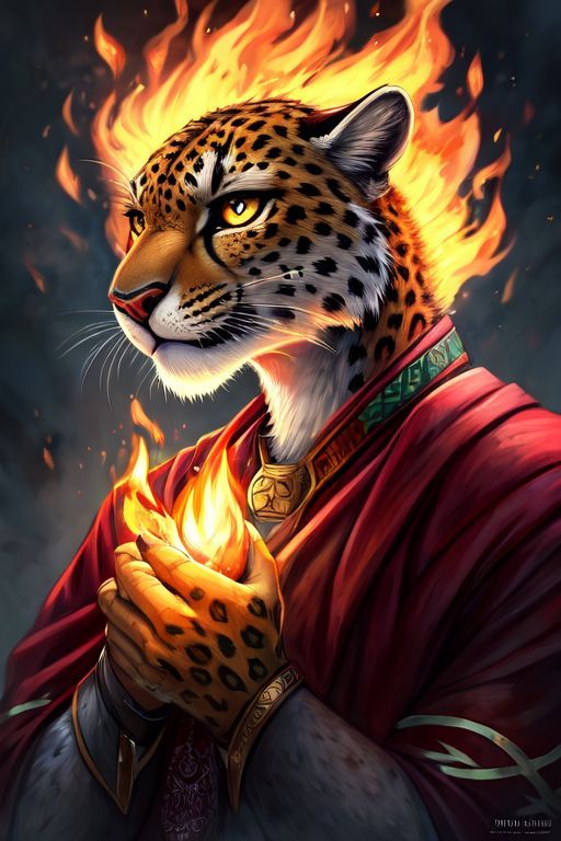 Fire Leopard - AI Generated Artwork - NightCafe Creator