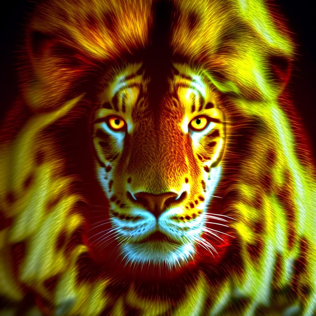 Lion With Colours Actual Picture - Gourmet Chef in a Luxurio...
