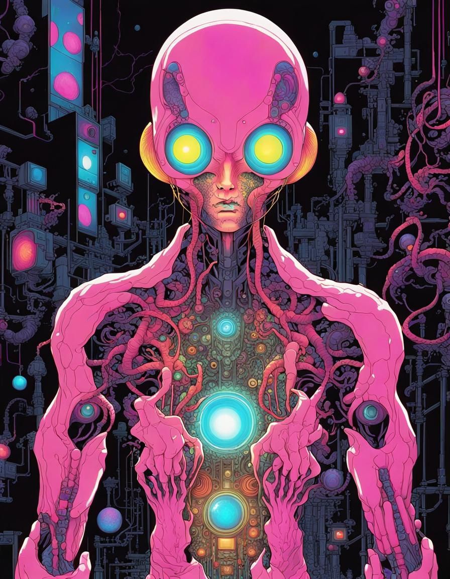 Sentient machine god (3 of 3) - AI Generated Artwork - NightCafe Creator