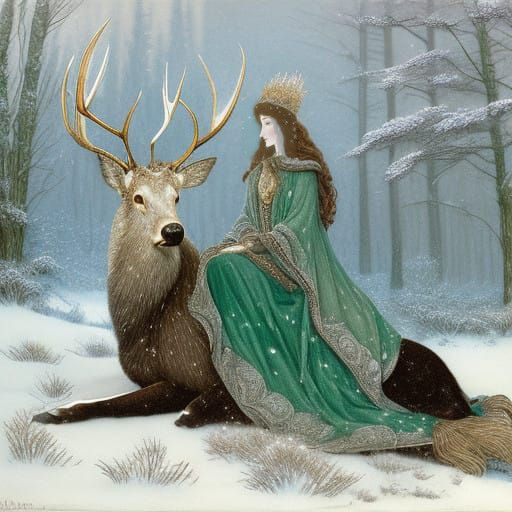 Yule Winter Snow Queen Goddess - Yule Winter Snow Queen Godd...