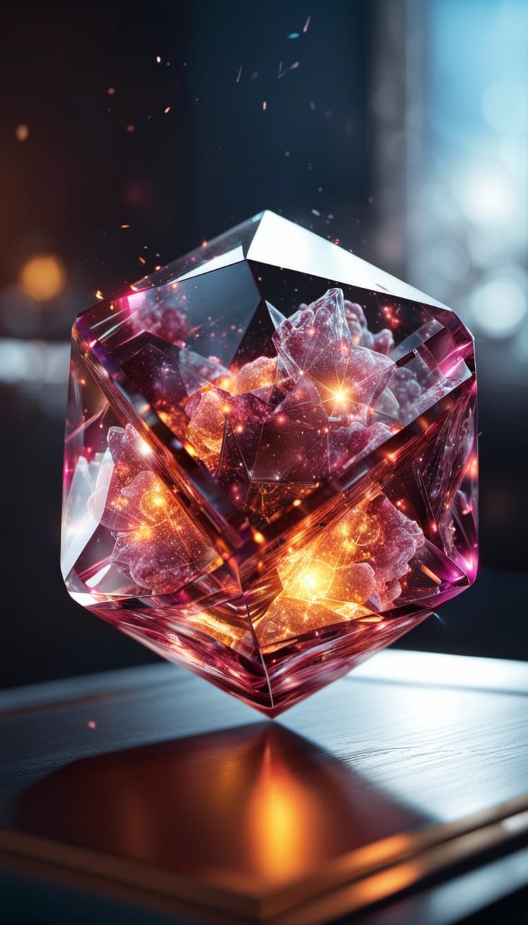 Pentagonal trapezohedron with exploding supernovae - AI Generated ...