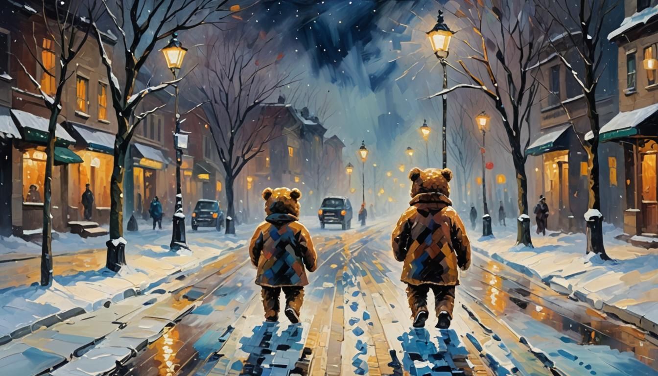 Les & Tommy (I'm Sure I Parked the Car Here Tom!) Winter Teddy ...