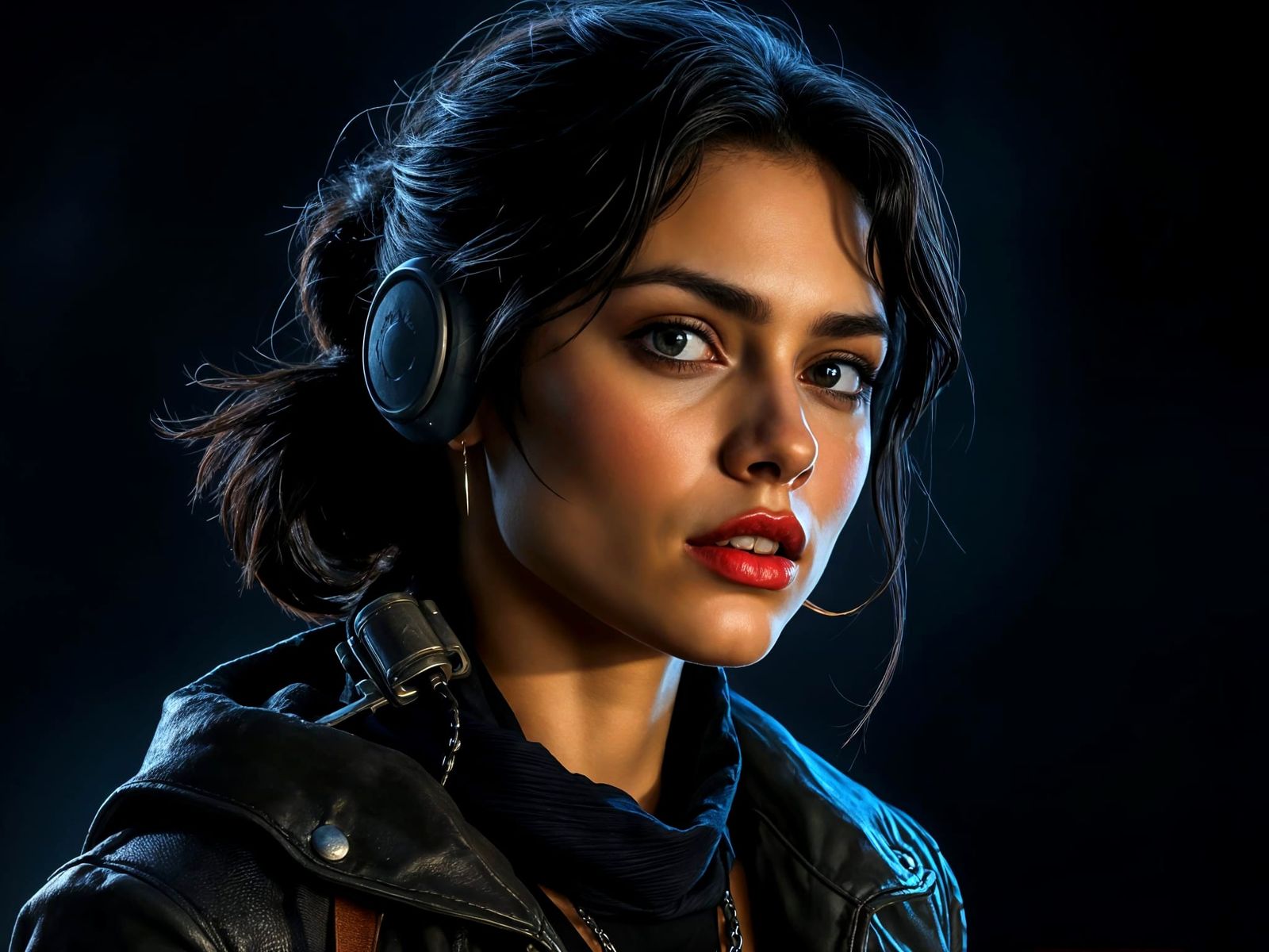 Portrait of a Gamer - Gamer in Cyberpunk Attire