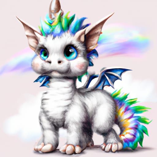Cute baby cat dragon - AI Generated Artwork - NightCafe Creator