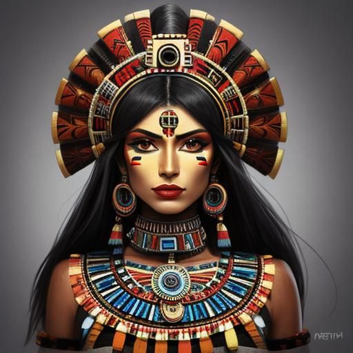 Aztec Girl - AI Generated Artwork - NightCafe Creator