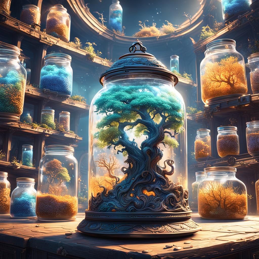 World in a Jar - AI Generated Artwork - NightCafe Creator