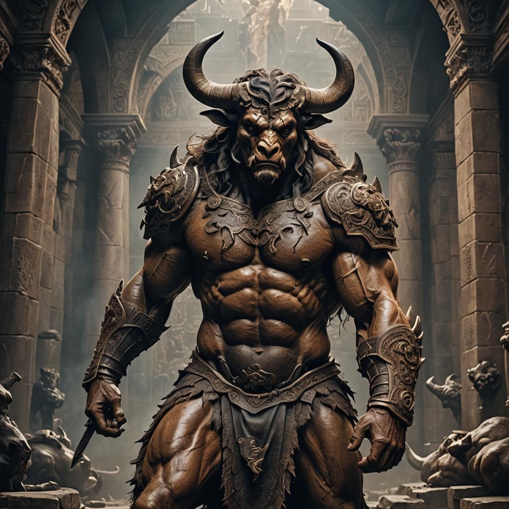 the Minotaur. - AI Generated Artwork - NightCafe Creator