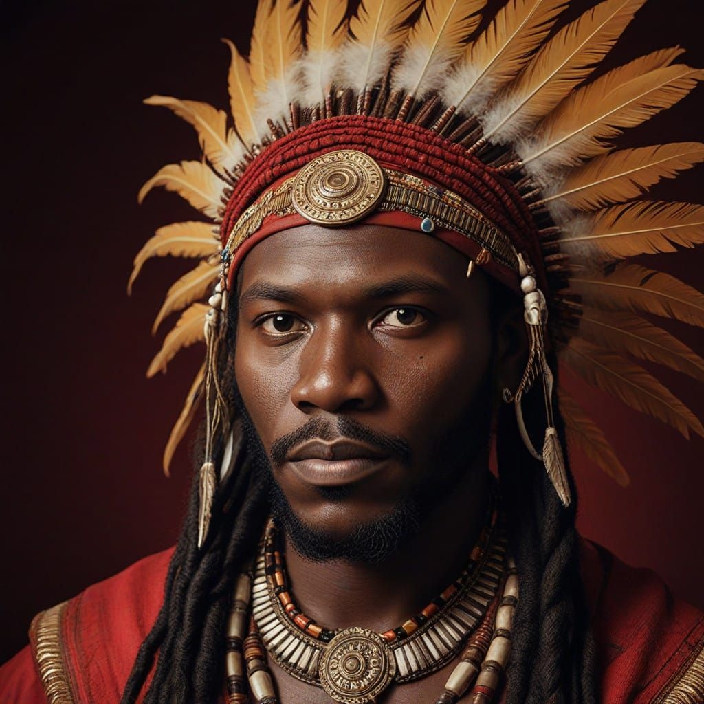 Portrait of a strong and dignified Angolan man, inspired by the ...