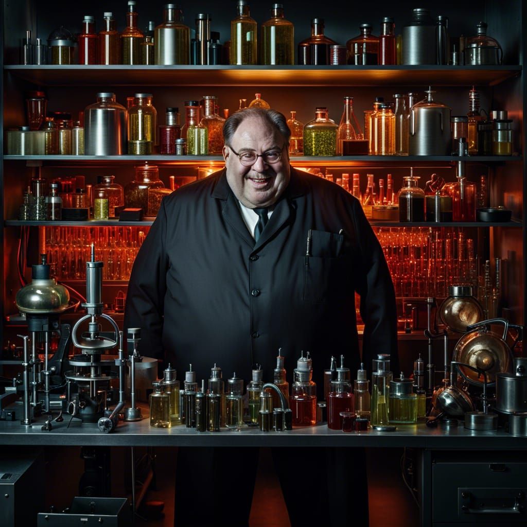 Fat Scientist 2 - AI Generated Artwork - NightCafe Creator