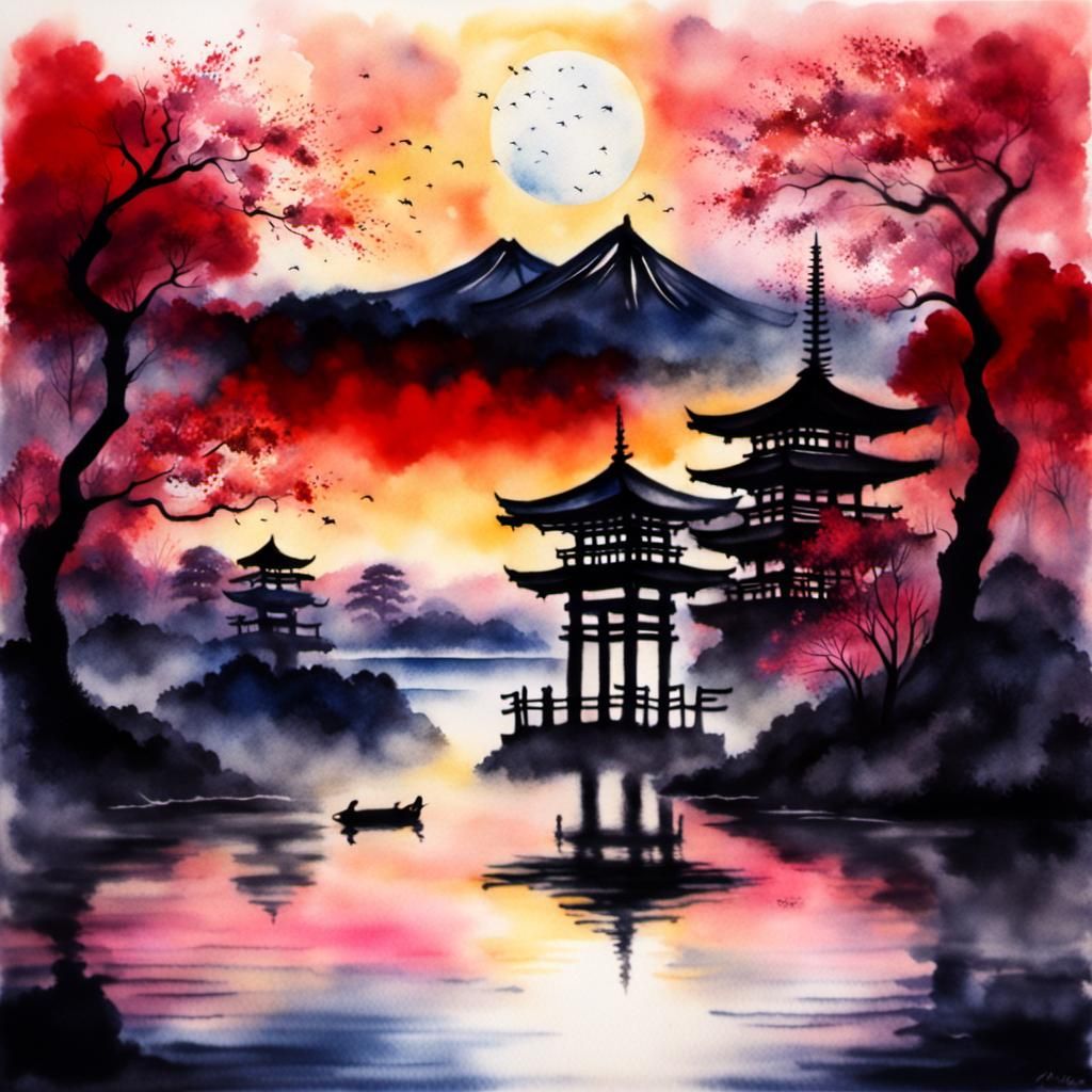 Japan Inks - AI Generated Artwork - NightCafe Creator