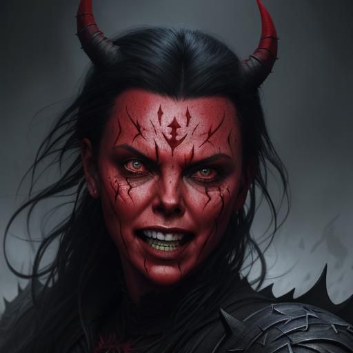 Female demon - AI Generated Artwork - NightCafe Creator