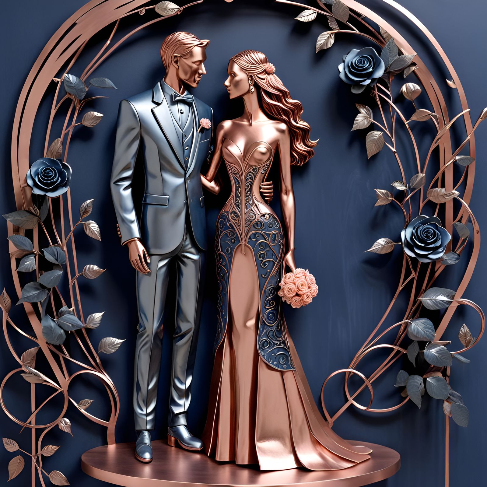 Bride and Groom - AI Generated Artwork - NightCafe Creator