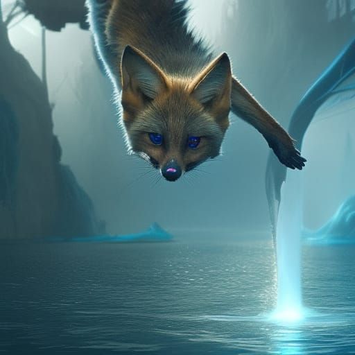 water fox - AI Generated Artwork - NightCafe Creator