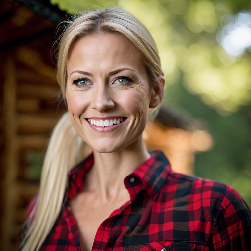 "Cabin Close Up" Photo Portrait - Close-Up Portrait of a Pre...