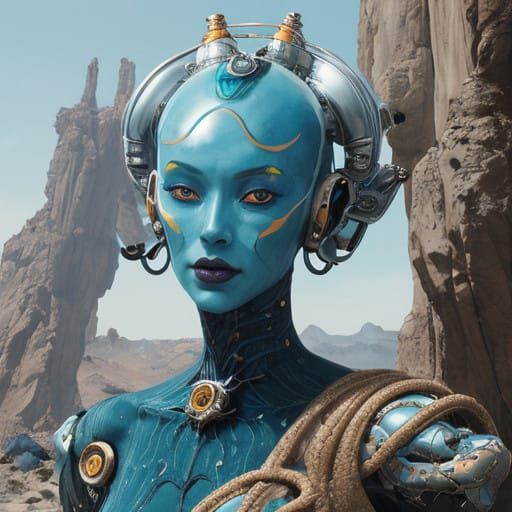 A Woman from another World. - Surreal Alien Goddess in Polyc...