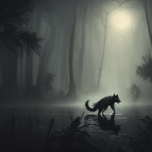 Shadow in the Night - AI Generated Artwork - NightCafe Creator