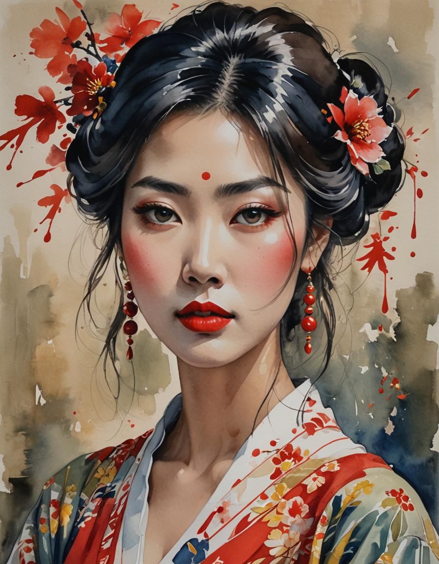 A beautiful japanese girl ... - AI Generated Artwork - NightCafe Creator