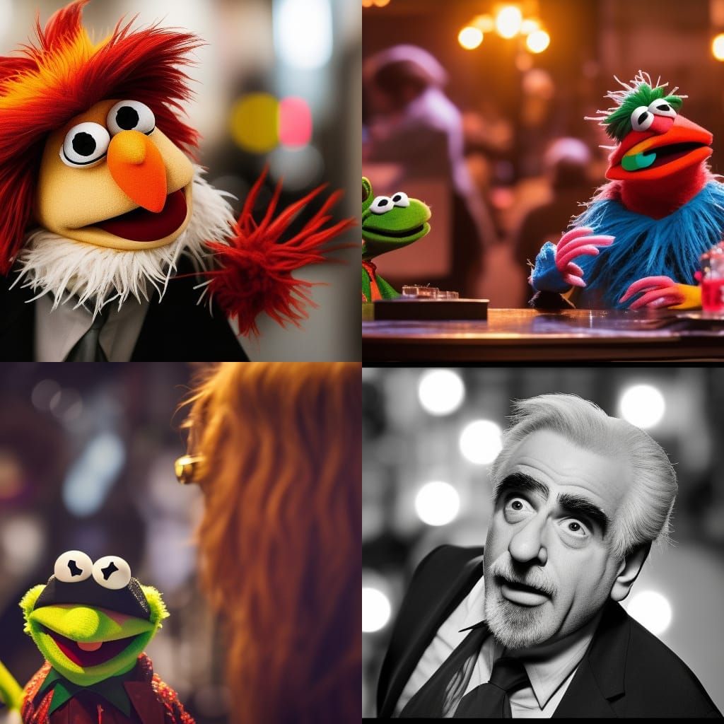 Martin Scorsese Muppets concept - AI Generated Artwork - NightCafe Creator