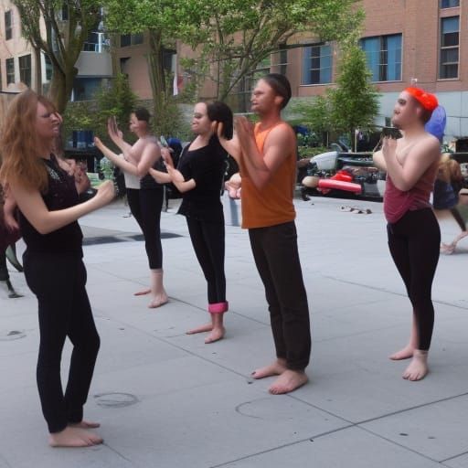 A Public Dance - AI Generated Artwork - NightCafe Creator