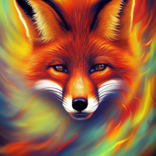Fox Fire - AI Generated Artwork - NightCafe Creator