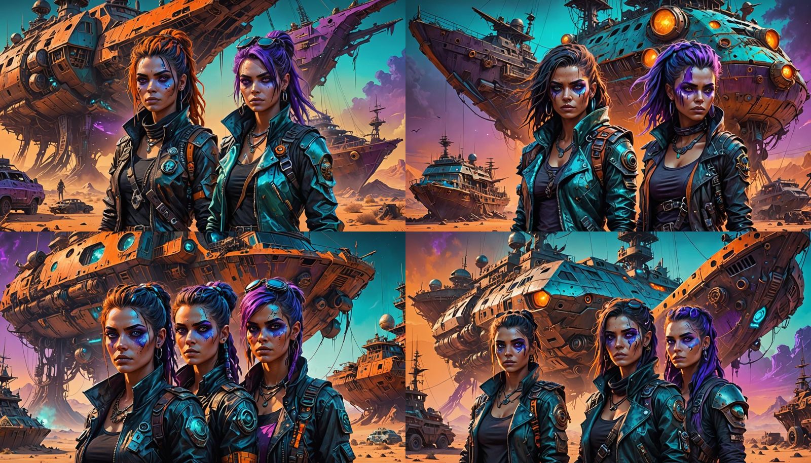 a post-apocalyptic cyberpunk desert assassin - AI Generated Artwork ...