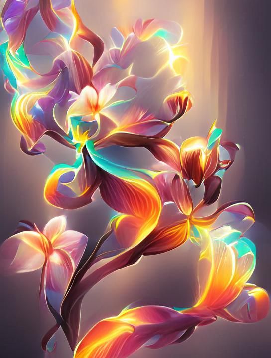 beautiful Glowing Flowers - AI Generated Artwork - NightCafe Creator