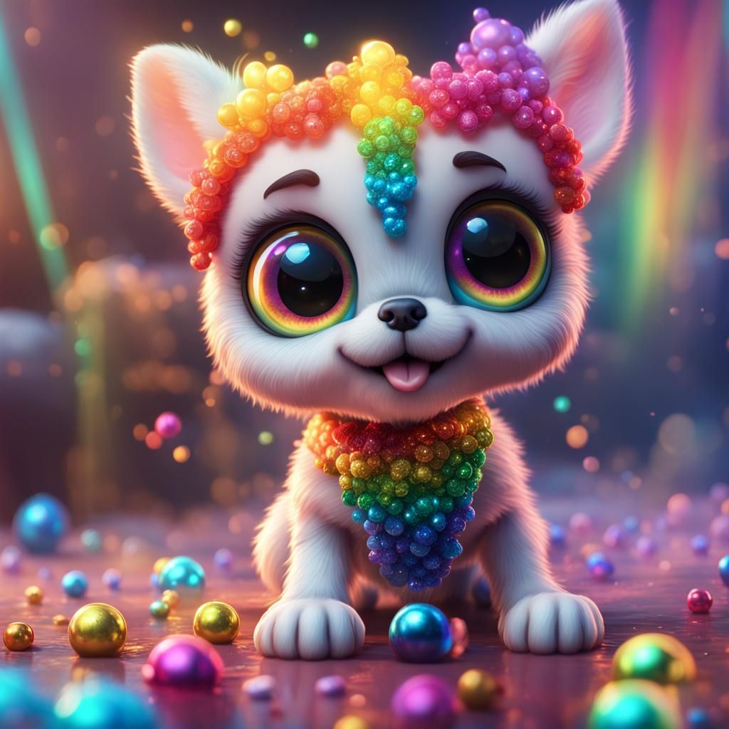 Rainbow Pup - AI Generated Artwork - NightCafe Creator