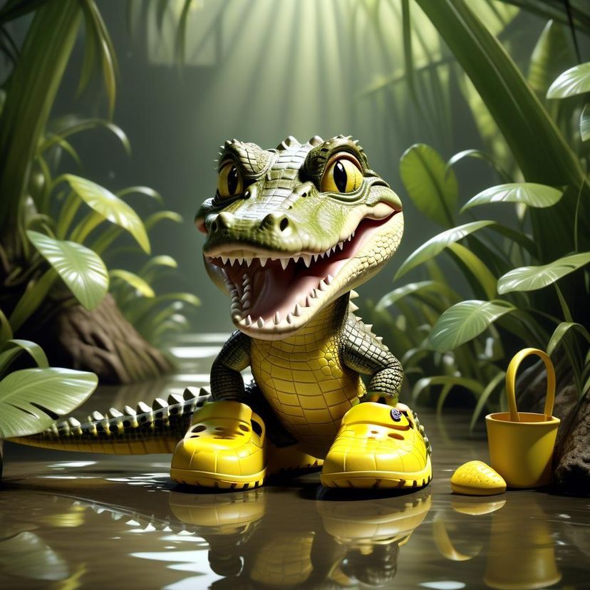 Croc in Crocs - AI Generated Artwork - NightCafe Creator