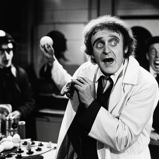 black and white mad scientist from the movie young Frankenstein" (1974 ...