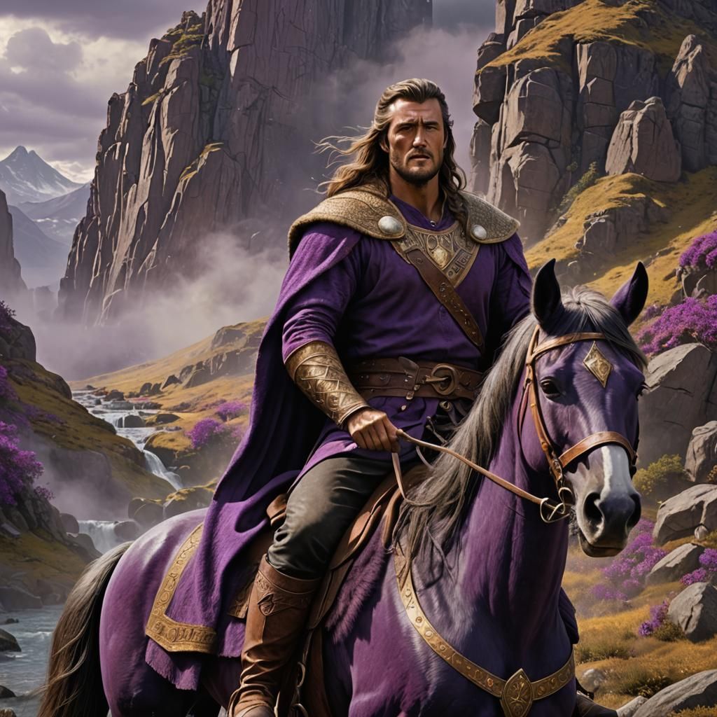 Handsome Viking riding - AI Generated Artwork - NightCafe Creator