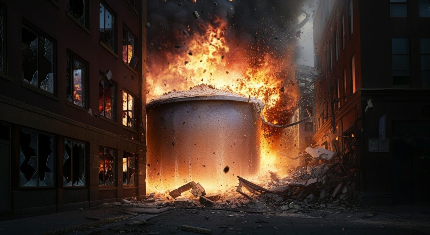 Powder sugar vat explosion - Dystopian Powder Sugar Disaste...