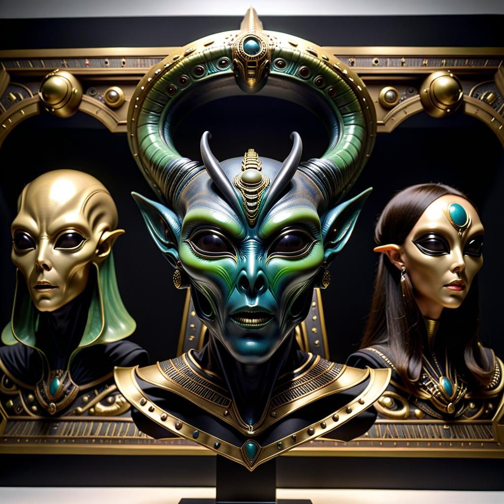 Alien ritual masks - AI Generated Artwork - NightCafe Creator